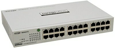 【商品名】コレガ 法人向け 100BASE-TX/10BASE-T 24ポートスイッチングハブ ループ検知 電源内蔵 節電機能(EEE)対応 CO-BSW24TX（未使用品）未使用品となります。とても綺麗な状態となっております。商品名に【付...