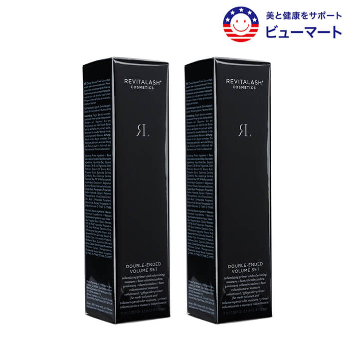 (Revitalash)ダブルエンドボリュームセット11ml 黒のマスカラとプライマーが一体になったダブルエンドタイプです。 まつ毛を美しくコーティングし、ボリューム感のある印象的な目元へ。 パンテノールやビオチンなどのコンディショニング成...