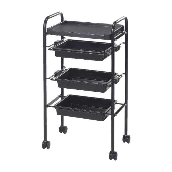 商品説明： シンプルで定番の4段スタンダードワゴンが最安価格で登場！ 取っ手付きで軽量、移動もラクラク。 天板にはコンパクトタオルウォーマーも乗せられます。 引き出しパットは前後どちらでも引き出せ、ストッパー付きで取り外しも簡単。 使いやす...