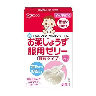 商品説明・仕様 にがい粉薬を包みこんで、飲みやすくするいちご風味の服用ゼリーです。 1回ずつ使いきりの分包だから、衛生的にご使用いただけます。 水で溶かす顆粒タイプです。 内容量：3g×12袋 原材料：果糖（国内製造）／増粘剤（加工でん粉）...