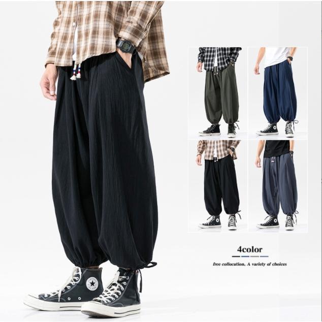アラジンパンツ サルエルパンツ 大きいサイズ ワイドパンツ メンズ ズボン ガウチョパンツ 夏服 ボトムス 幅広ゴム 調整紐 快適 部屋着 サイズl xl 2xl 3xl 4xl 5xl 素 材ポリエステルシンプルな無地なのでどんなコーディ...