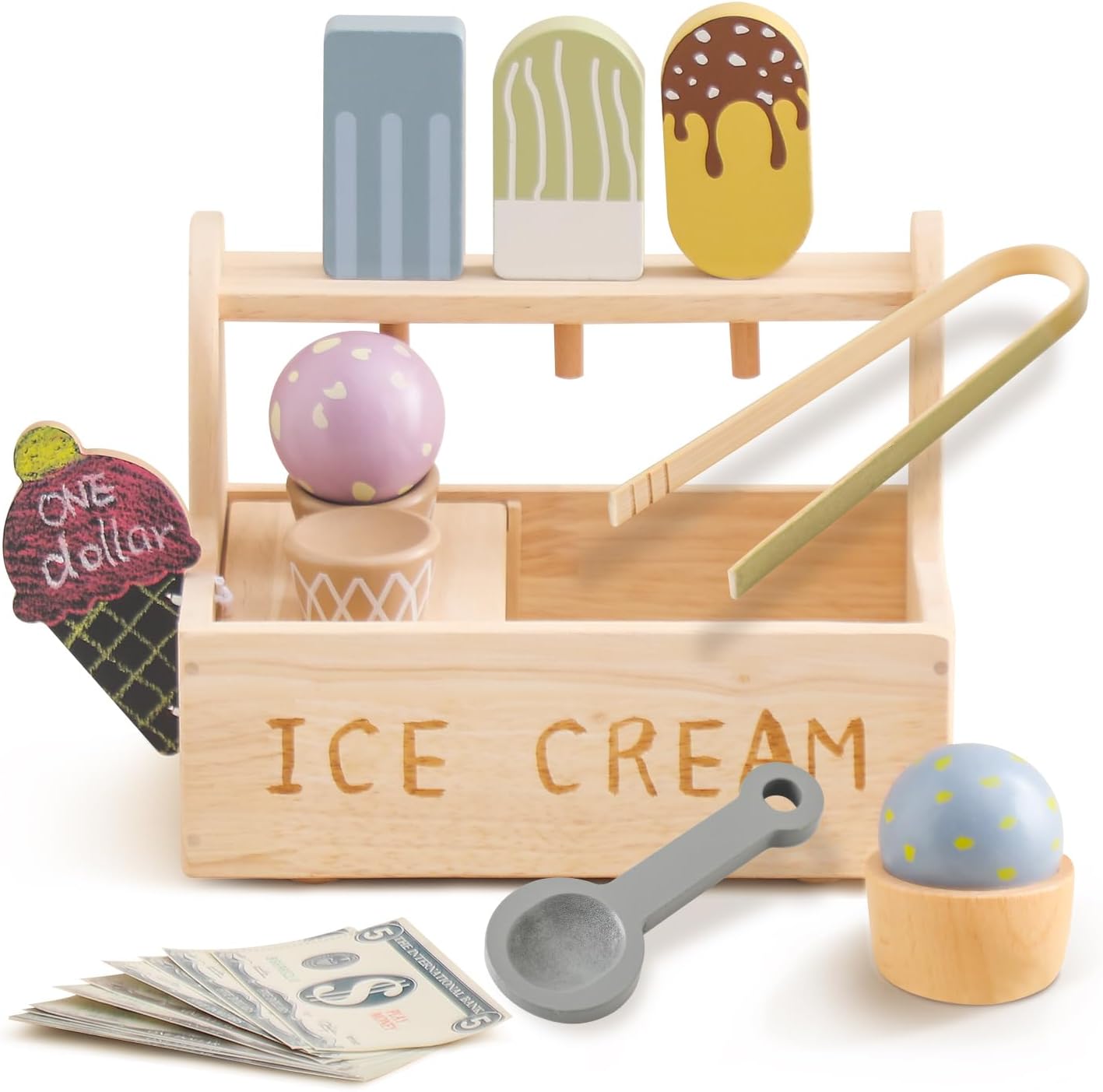 【店屋さんごっこ遊び】お客さんと店屋さんのロールプレイで費用計算ができるようになり、早期の数学教育に役立ちます。友達と遊んでコミュニケーション力や語学力を高めたり、親と遊んで暖かい時間を楽しみにしています。 【教具としても使える】クリップや...