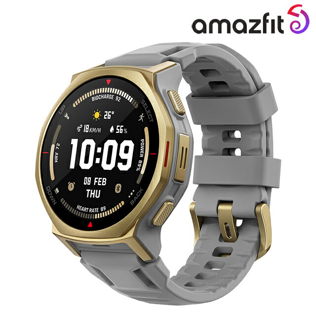 正規品 アマズフィット チタン Bluetooth メンズ レディース スマートウォッチ SP170079-C243 Amazfit T-Rex 3 Pro 44mm デジタル アークティックゴールド ◆T-Rex3Proは、独自の道を切り...