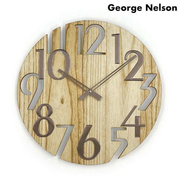 正規品 ジョージ ネルソン ウォール・クロック プラタナス クオーツ 掛時計 クロック GN215NT George Nelson アナログ ライトブラウン ◆George Nelson（ジョージネルソン）は、アメリカ人のデザイナージョージ...