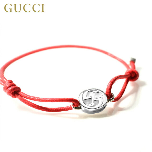 グッチ ブレスレット メンズ レディース ブランド インターロッキング アクセサリー ロゴ A002MN JAAFV GUCCI シルバー レッド ◆1921年、グッチオ・グッチは革製品の会社を起業し、フィレンツェに小さな鞄店を開業。ブラン...