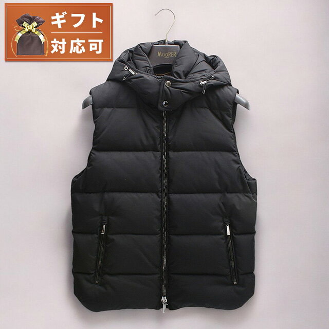 ムーレー MOORER FIRE-WK ダウンベスト MOUGI200307-FIRE-NERO-48 メンズ ブラック ダウンジャケット◆Acquaシリーズ（耐水レベル1）のベスト。ストレートなシルエットのモデルで、グースダウンの中綿を詰...