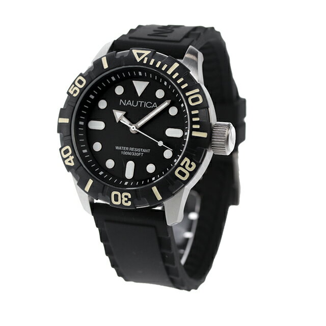 正規品 7年保証キャンペーン ノーティカ NSR100 ジェリー 44mm クオーツ メンズ 腕時計 A09600G NAUTICA NSR100 JELLY アナログ ブラック ◆ノーティカは1983年にニューヨークで誕生したアメリカンラ...