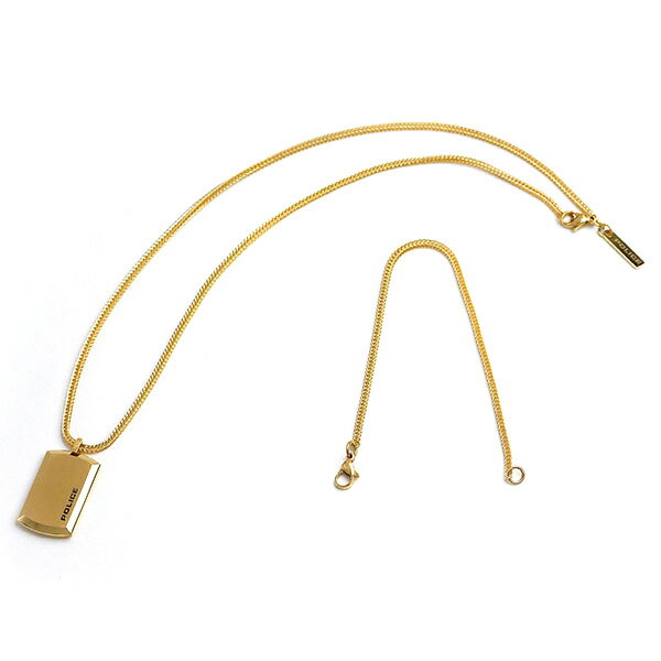 正規品 ポリス ピュアリティー ネックレス ペンダント ステンレス チェーン プレート ゴールド メンズ 男性用 24920PSG-A POLICE PURITY ファッション小物 アクセサリー ◆POLICE（ポリス）は、サングラスや時計...