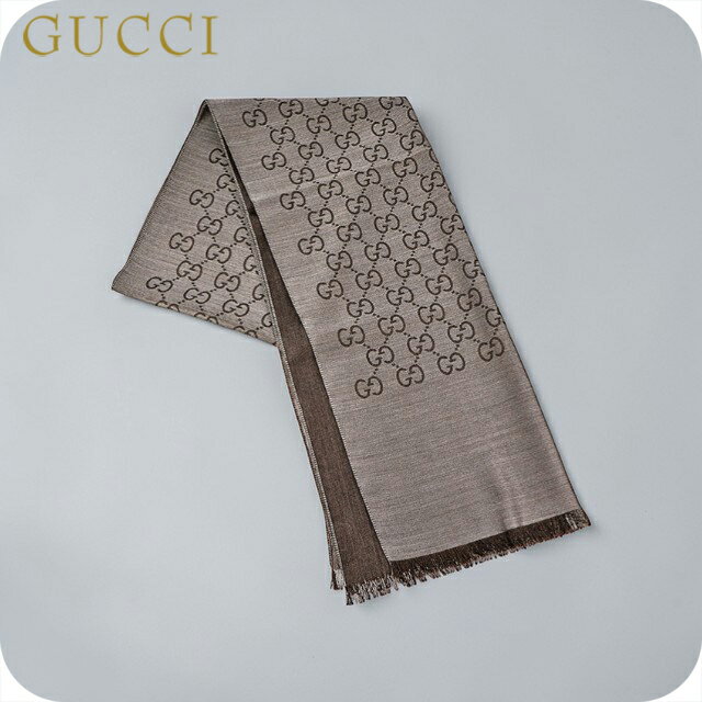 グッチ ストール メンズ レディース 165904-3G646 1264 GUCCI ブラウン/グレー ◆1921年、グッチオ・グッチは革製品の会社を起業し、フィレンツェに小さな鞄店を開業。ブランドに対する彼のビジョンは、ロンドンと、彼がサ...