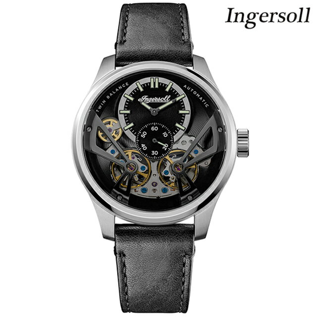 インガソール ザ ネイスミス オープンハート メンズ 腕時計 I16101 INGERSOLL THE NAISMITH GENTS AUTOMATIC アナログ ブラック スケルトン 黒 ◆Ingersoll（インガソール）は1892年ア...