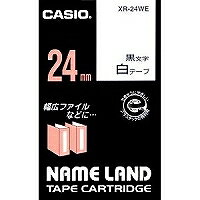 ●XR−24WE　ラベル幅24mm（黒文字：白ラベル）　長さ：8m　シーンや用途を選ばず使える、汎用性の高いテープ3.5mm 6mm 9mm 12mm 18mm 24mm 36mm 46mm