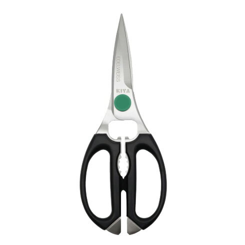 EDELWEISSシリーズ料理鋏サイズ全長210mm材質ブレード：エーデルワイス鋼、ハンドル/キャップ：ABS樹脂機　能はさみ、缶蓋オープナー、栓抜きセット内容はさみ × 1製造販売元刃物の木屋商品説明世界最高の刃物用ステンレス鋼として有名...