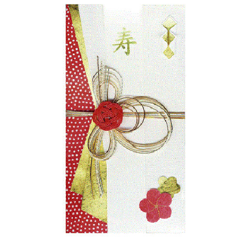 シリーズ 祝儀袋色 赤サイズサイズ：180×95mm 仕　様中封筒付・短冊3枚付（寿、壽、御祝）発売元株式会社アートプリントジャパン商品説明存在感あるオシャレな祝儀袋です。金額目安：1〜5万円　