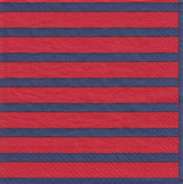 柄 Bretagne Red・BlueサイズLサイズ・330×330mm 3枚重ね入り数10枚素　材パルプ100%原産国ドイツ製(Made in Garmany)　