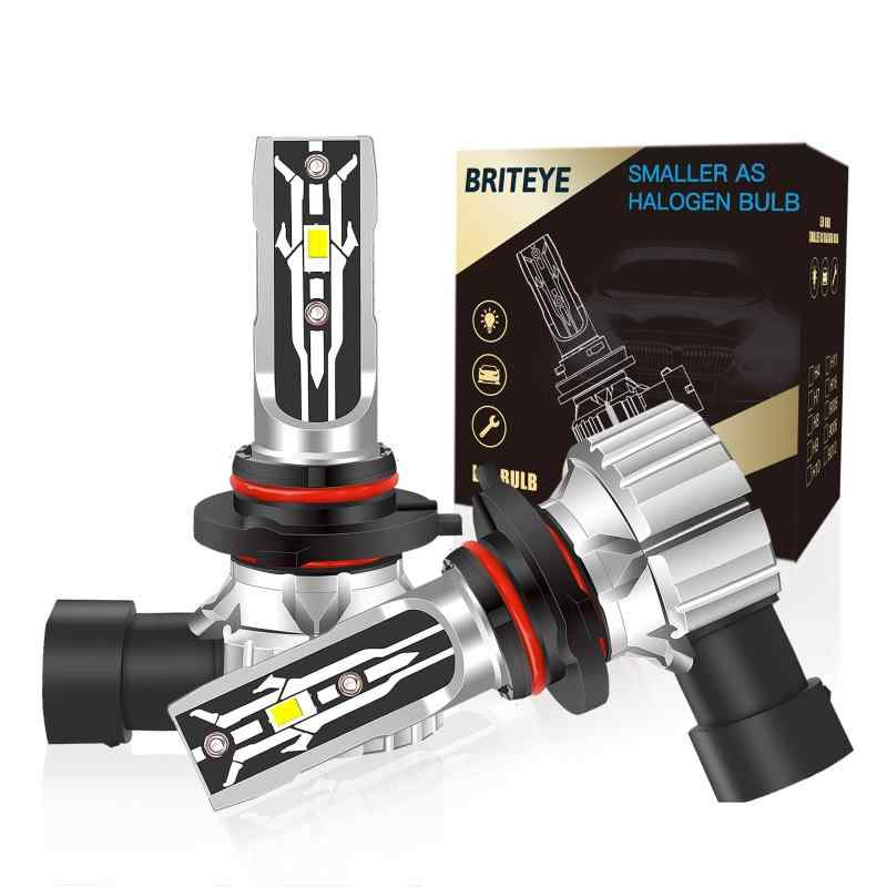 Briteye(まぶしい) LEDヘッドライト 9005 HB3 ハイビーム用 新車検対応12V車用 LEDバルブ HB3 ハロゲンサイズ型 CSPチップ搭載 6500K ホワイト ノイズ対策 ファンレス 2個セット【最先端CSPLED チ...