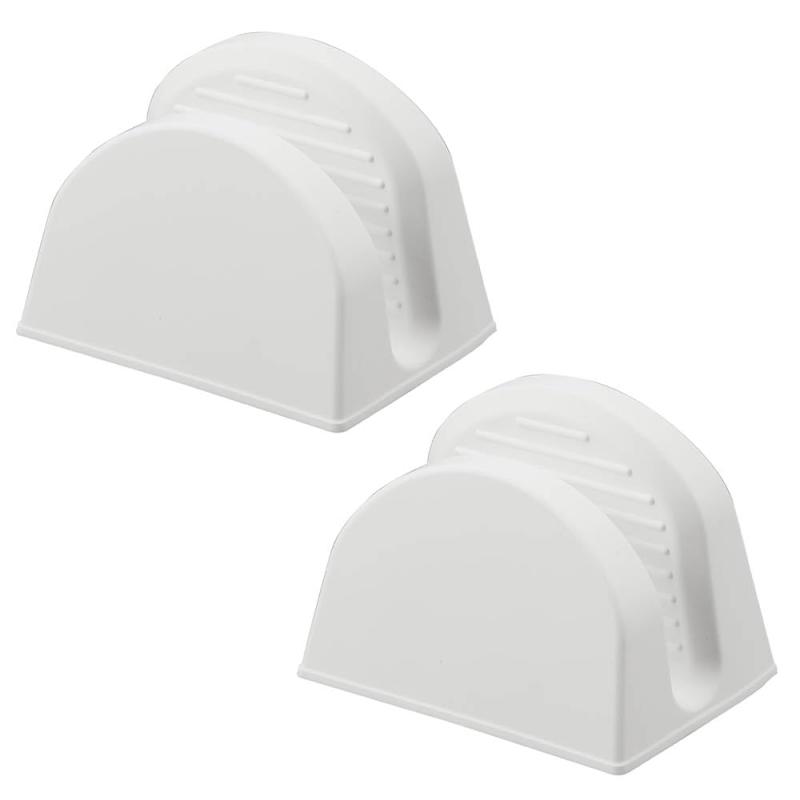 山崎実業(Yamazaki) マグネット シリコーン 鍋つかみ 2個組 ホワイト W9.2×D7×H7.2cm(1つあたり) タワー tower 食洗機対応 浮かせて収納 ミトン 1957※。商品サイズ：W9.2×D7×H7.2cm(1つあ...