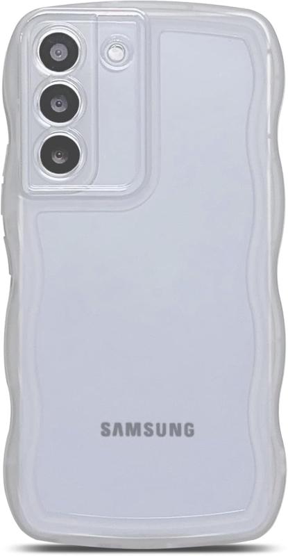 QLTYPRI Galaxy S23 ケース クリア TPU カバー ウェーブ おしゃれ 韓国 可愛い 透明 薄型 軽量 耐衝撃 滑り止め (SC-51D / SCG19) スマホケース ワイヤレス充電対応 ストラップホール付き ギャラクシ...