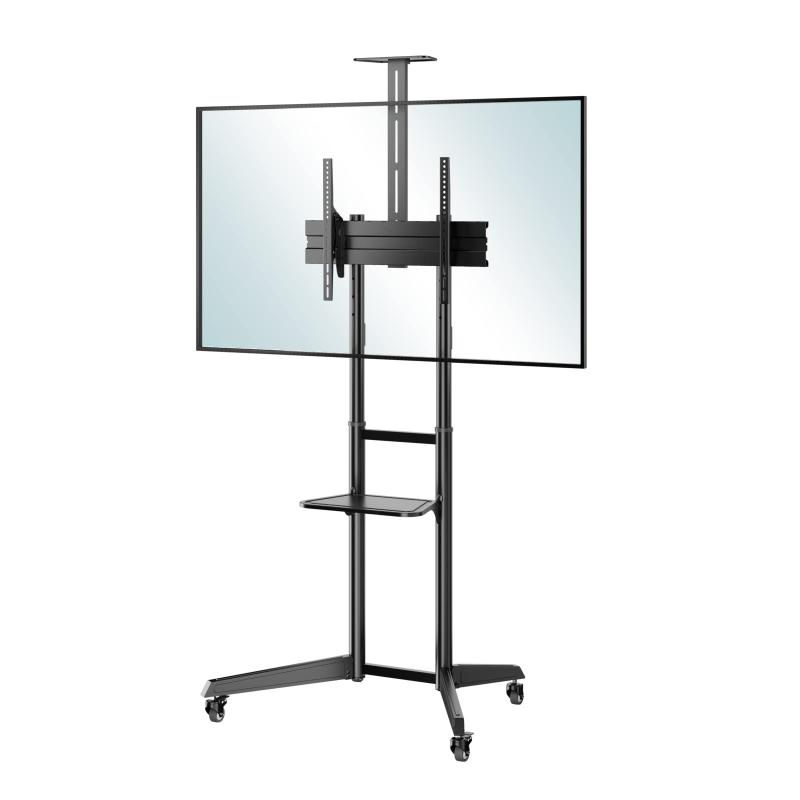 DMM.make DISPLAY/TVスタンド テレビスタンド 43-65インチ VESA対応 キャスター付き 移動式 棚板付き 高さ/角度調整 DKS-LCS4対応ディスプレイサイズ：43～65インチVESA規格：(W)100x(H)10...