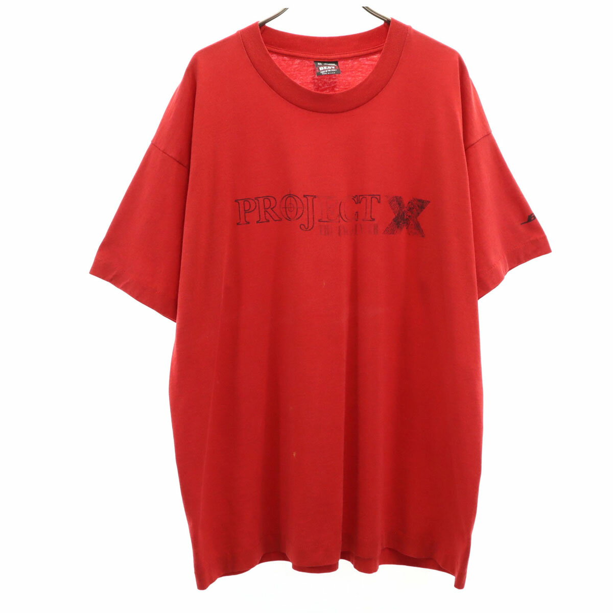 フルーツオブザルーム ベスト 90s USA製 オールド BOSE Project-X 半袖 Tシャツ XL レッド FRUIT OF THE LOOM BEST シングルステッチ 企業モノ メンズ 【詳細】 襟ぐりの破れ、プリントの薄れ、...