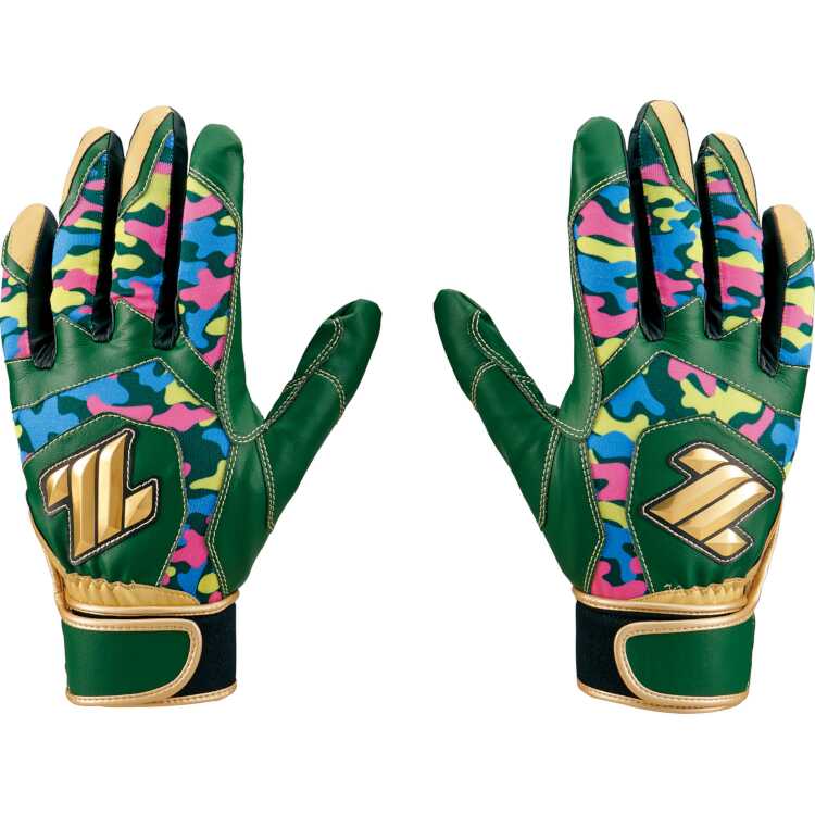 ガンガン振れる、最強クラスの耐久性！！ビッグZロゴと個性的なカモ柄デザインを配した限定モデル。素材：甲側／人工皮革×掌側／人工皮革仕様：ウォッシャブル、生地二重（当て革）補強（親指）、シングルベルト原産国：ベトナムメーカーまたは輸入元ゼット...