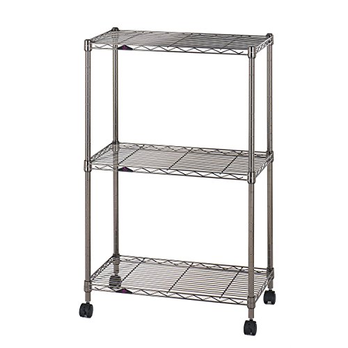 メーカー型番:BN9060-3サイズ:幅59.5*奥行34.5*高さ94cm本体重量:5.5kg素材・材質:本体スチール キャスター部樹脂原産国:中国セット内容・付属品:棚板3枚 ポール4本 ストッパー付キャスター2個ストッパー無キャスター2個: