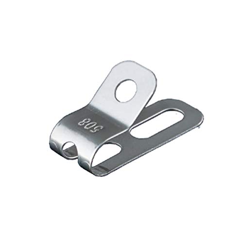 材質：ステンレス SUS304 板厚：0.4mm幅：10mm全長：27mm穴径：4.1mm質量：1.1g