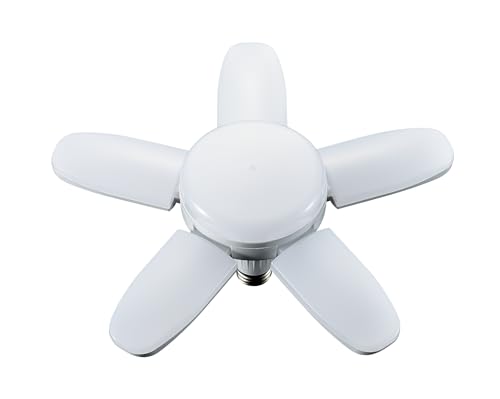 SAKUTO用交換ランプ定格電圧:AC100V、定格周波数:50/60Hz、定格消費電力:45W全光束:約5,000lm、光色:昼光色、色温度:約6,500kサイズ:約φ100*長さ135mm、重量:約210g口金サイズ:E26