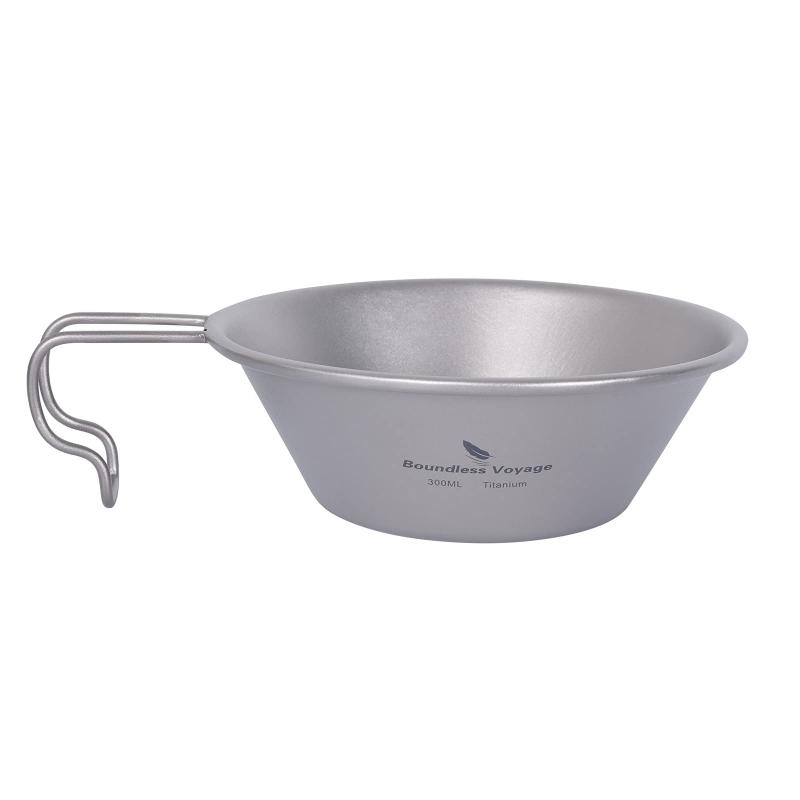 Boundless Voyage チタン シェラカップ 口付 チタンカップ マグ キャンプ 食器 調理器具材質：99.8％純チタン 、 表面処理：サンドブラストサイズ：Φ 13 + 9.5 × 高さ 5 cm 、 重量：約 53g 、 容量...