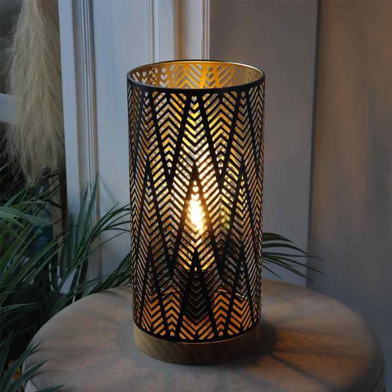 JHY DESIGN 電池式テーブルランプ コードレスランプ ガラス LEDランタン おしゃれな間接照明 電池式クリスマス