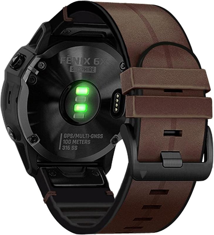 26mm シリコンウォッチバンド クイックリリース瞬時取り付け - 適用 ガーミン Fenix 8 51mm/Fenix 7X/6X/5X/5X Plus/D2 Charlie/Fenix 3/Descent Mk1/Tactix Brav...