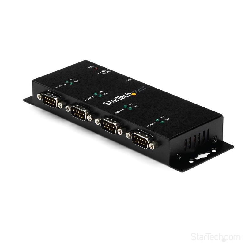 StarTech.com USB - Xポート RS232Cシリアル変換ハブ工業用デザイン：過酷な環境下でも優れた耐久性を発揮するオールメタル製筺体を使用したUSB - シリアルRS232C変換アダプター