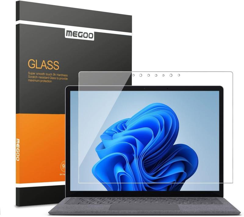 Megoo 液晶保護フィルム Surface Laptop6/Laptop5/4/3（15インチ）専用 強化ガラスフィルム Laptop6/5/4/3適用 画面フィルム 傷防止 貼り付け簡単【対応機種】Microsoft Surface　L...