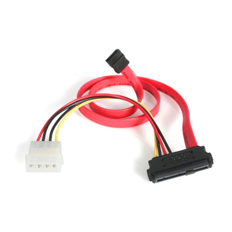 StarTech.com SAS 29ピン -SATA変換ケーブル 46cm ペリフェラル電源付き SATA オス - SFF-8482 メス + ペリフェラル電源4ピン オス SAS729PW18SAS HDDをSASドライブ対応のSAT...