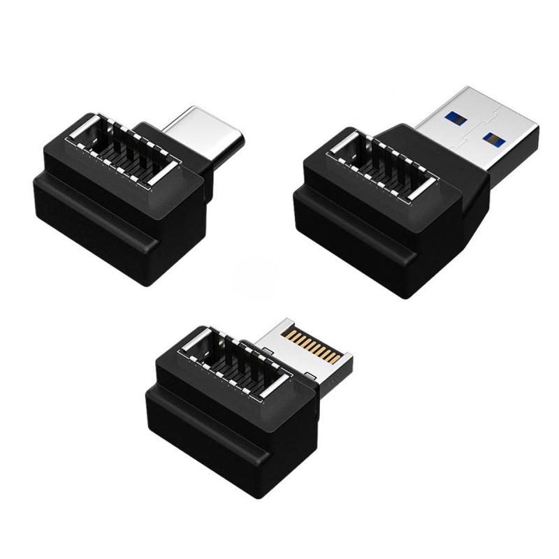 chenyang USBフロントパネルアダプター USB 3.1/USB 3.0/USB C to USB 3.1 Type-E フロントパネルソケット マザーボードヘッダーアダプター 3個パックUSB 3.1では、USB 3.0とは異なる...