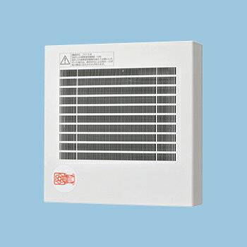 パイプファン排気　プロペラファン　壁・天井取付　高気密電気式シャッター付角形フィルタールーバー 適用パイプ径:φ100mm　速結端子付特長フィルターでホコリをカット。本体内部の汚れを抑制しお手入れを軽減運転停止時に外気の侵入を防ぐ　電気式高...