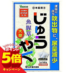 特徴 ●じゅうやく(ドクダミ)を使用した煎じ薬です。 ●便秘や、便秘に伴う吹き出物、尿量減少に効果をあらわします。 ●日本薬局方植物原料なので、おだやかに効きます。 効果・効能 便秘、便秘に伴う吹出物、尿量減少 用法・用量 (年齢：1回量、...