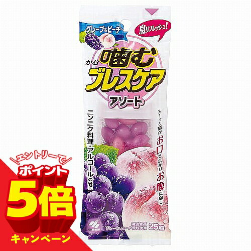※パッケージデザイン等は予告なく変更されることがあります。予め御了承下さい。　商品特徴スーッと感がお口で広がりお腹に届く ニンニク料理・アルコールの後に●噛むブレスケアは、息リフレッシュグミです ●噛んだ瞬間、グミの中の清涼成分(メントール...