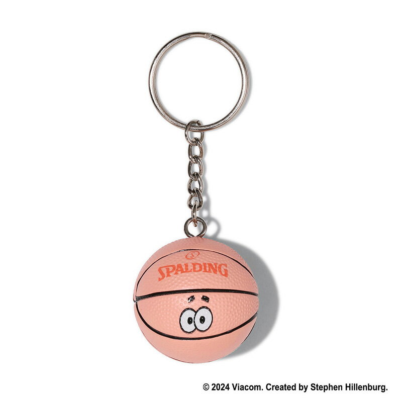 ●サイズ：直径3.8? ●カラー：ピンク ●スポンジ・ボブの親友パトリックスターの顔がプリントされたバスケットボール型キーチェーン