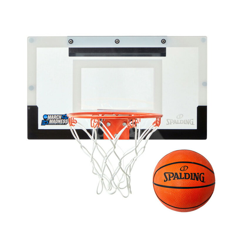 ●W45.6cm×H26.6cm ●カラー：ホワイト×ブラック ●公式バックボードサプライヤーを務めるNCAAロゴがプリントされたスラムジャム。