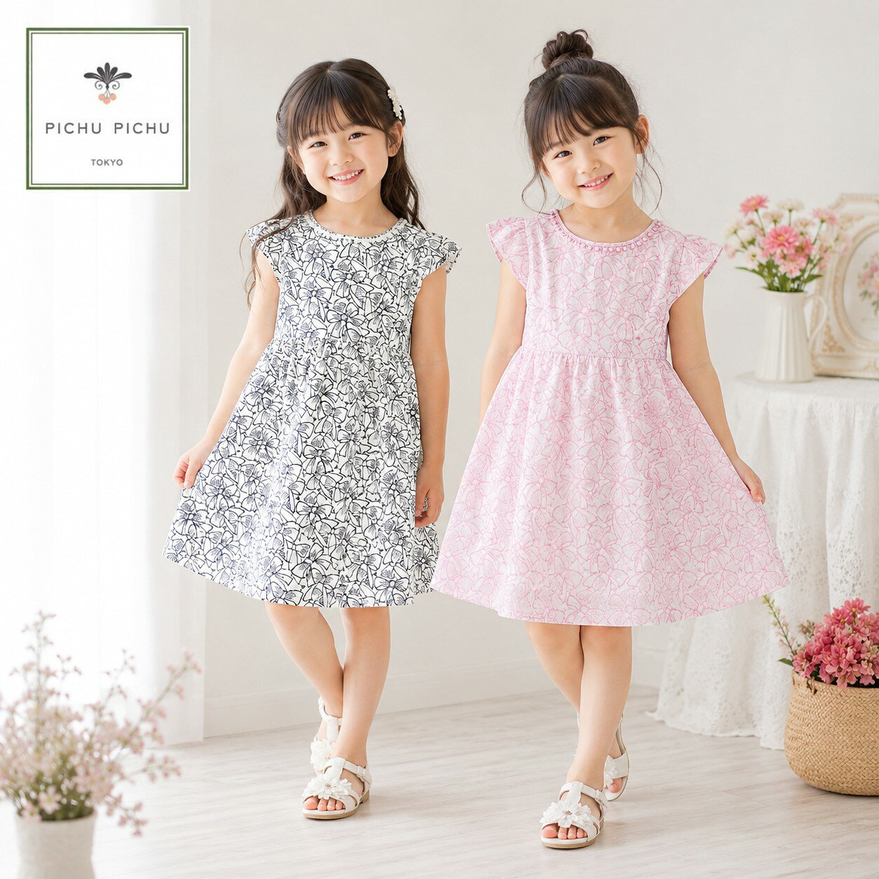 商品情報サイズ90cm110cm採寸90cm：バスト48　着丈50110cm：バスト55　着丈60品質素材：レース　表糸・レーヨン100％　裏糸：ポリエステル100％身生地：コットン100％細巾レース：ポリエステル100％裏地：コットン10...