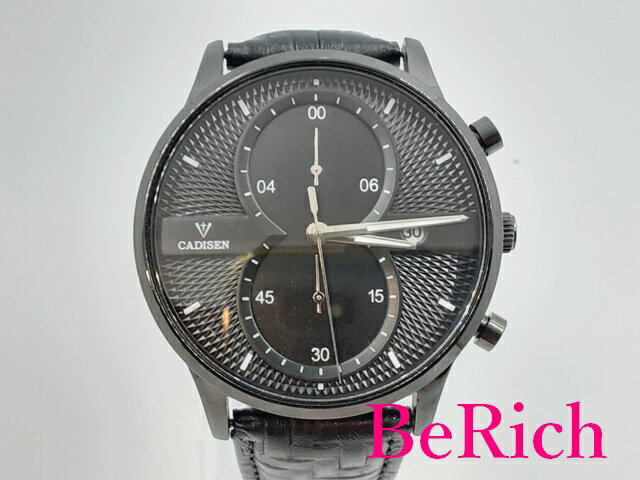 カディセンのメンズ腕時計のご紹介です ブランド名 　カディセン 　CADISEN 商品名 　メンズ腕時計 素材　ケース 　SS 　バンド 　レザー カラー　文字盤 　黒 　バンド 　黒 型番 　C-9055G シリアルナンバー 　 サイズ　...