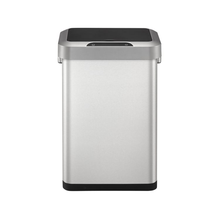 EKO(イーケーオー) EK9262MT-45L|ホライゾン センサービン 45L ゴミ箱 シルバー センサー感知 蓋付き 大容量 ダストボックス ごみばこ ステンレス スチール デザイン雑貨 ...