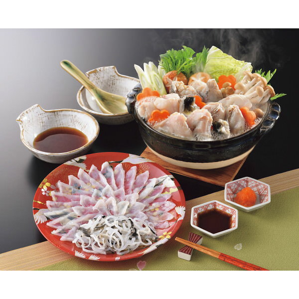 ●下関の調理師達が1枚1枚丁寧に丹念に盛付けたお刺身と、ちり鍋用としてとらふくちりをセットにしております。とらふくのプリッとした食感と旨味をお楽しみください。 ■商品情報 ◇ブランド 関とら本店 ◇サイズ ◇材質 ◇内容 ●とらふぐ刺身(2...