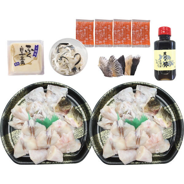 ●とらふくの身とアラをブツ切りにし、白子風味豊かなふく白子豆腐とセットにしました。残ったスープで味わう、ふく雑炊は絶品です。 ■商品情報 ◇ブランド ◇サイズ ◇材質 ◇内容 ●とらふぐちり(切身、アラ)400g×2、とらふぐ皮60g、ふぐ...