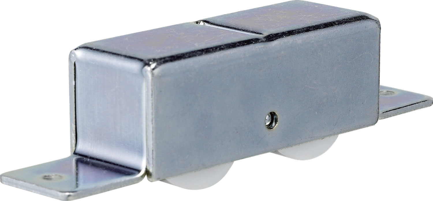 引戸に使用される戸車。材質枠：鋼板車：デルリン