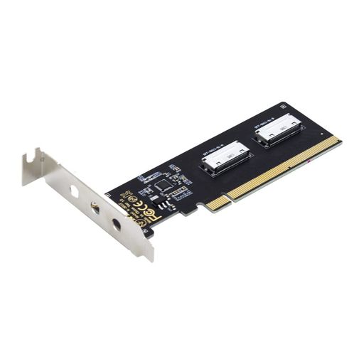 Dual Oculink SFF-8612 8Xデザイン、安定した取り付け、4つのPCIEディスクをフルスピードで同時に実行できます。 取り外し可能なPCIE PCI-Express 16xマザーボードを1台接続できます。コンバーターは、S...