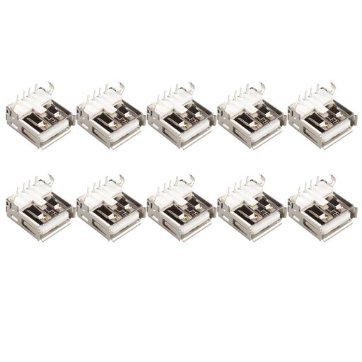 製品名: USB 2.0 ジャック;タイプ : USB タイプ A メス 直角 全サイズ : 14 x 13 x 5.8mm (L*W*H);材質:金属、プラスチック メインカラー:ブラック、シルバートーン パッケージ : 10 x USB...
