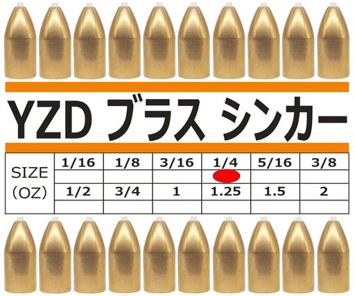 真鍮(ブラス)素材を使用したブラスシンカーです。鉛よりも硬い素材となり、ボトムの状態を感じ取りやすい特性があります。硬度のある素材と形状により、根掛かりが気になるポイントでの使用にも適しています。スローフォールで落としたい状況にも、使いやす...
