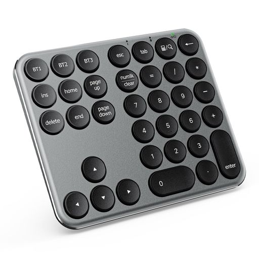 【35のキーを搭載したテンキー】pageup、pagedown、home、end、電卓、検索など様々な機能で作業効率を向上させます。接続にはBluetooth5.0が搭載されており、安定した接続と優れた互換性を備えているため、事務作業やデザ...