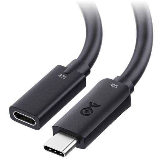 【USB-C / Thunderbolt 4延長ケーブル】Thunderbolt 4対応USB-C延長ケーブルでUSB-Cデバイスを延長; 標準USB-CケーブルまたはThunderboltケーブルの端にこのType C延長ケーブルを接続す...